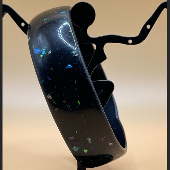 ukn | Jewelry | Br4 8s Inspired Black Bangle With Flecks Of Many Colors ...